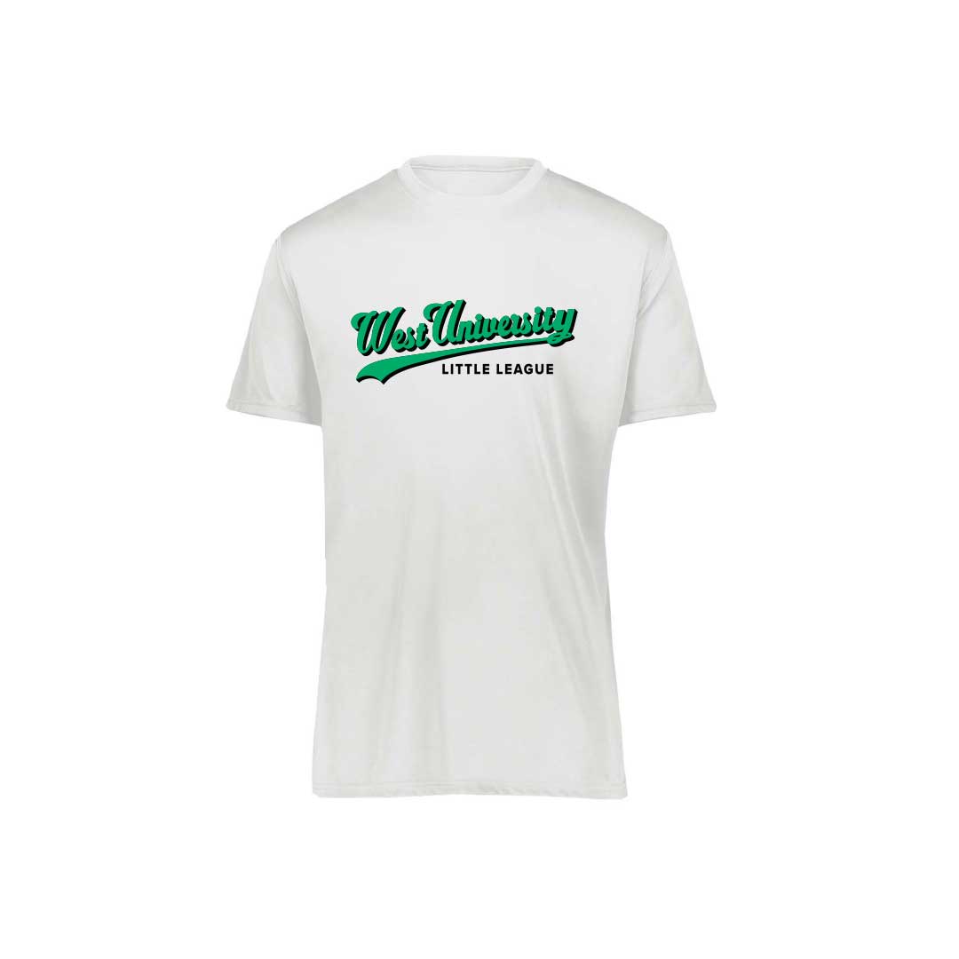 SALE! Youth Dry Fit WULL White Tee – West U Little League Spirit Store