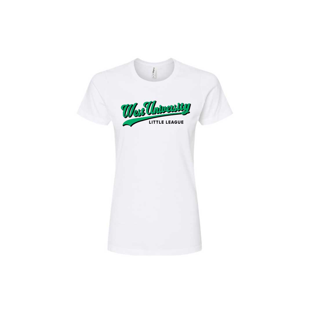 SALE! Adult Women's Slim Fit Tultex White WULL T-Shirt – West U Little ...